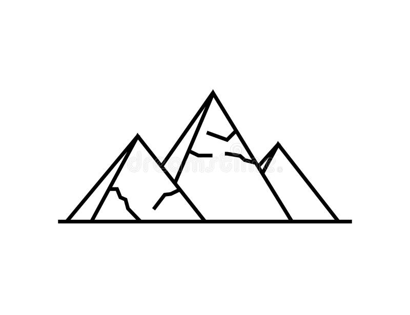 Pyramids Icon. Simple Illustration of Pyramids Vector Icon for the Web ...