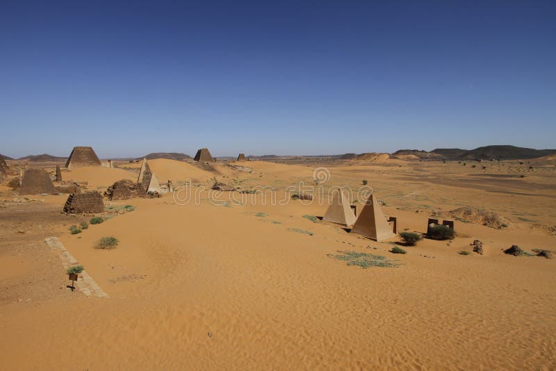 Pyramids of the Kushite Rulers at Meroe Stock Photo - Image of pyramid ...