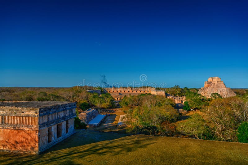 Pyramids of the Maya Indians in Uxmal Stock Photo - Image of history ...