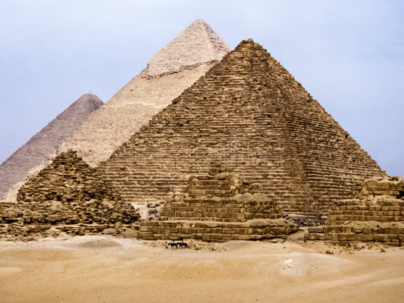 Pyramids, Megalithic Structures Of Ancient Civilization. Big Pyr Stock ...