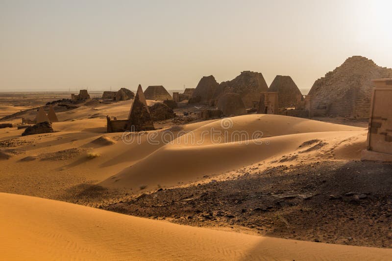 Pyramids in Meroe Located in Sud Stock Image - Image of culture ...