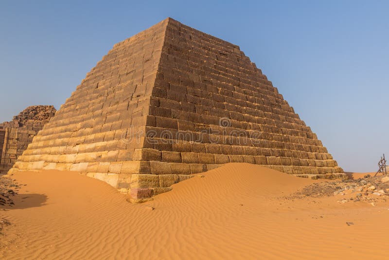 Pyramids of Meroe in Sud stock photo. Image of stone - 259616796