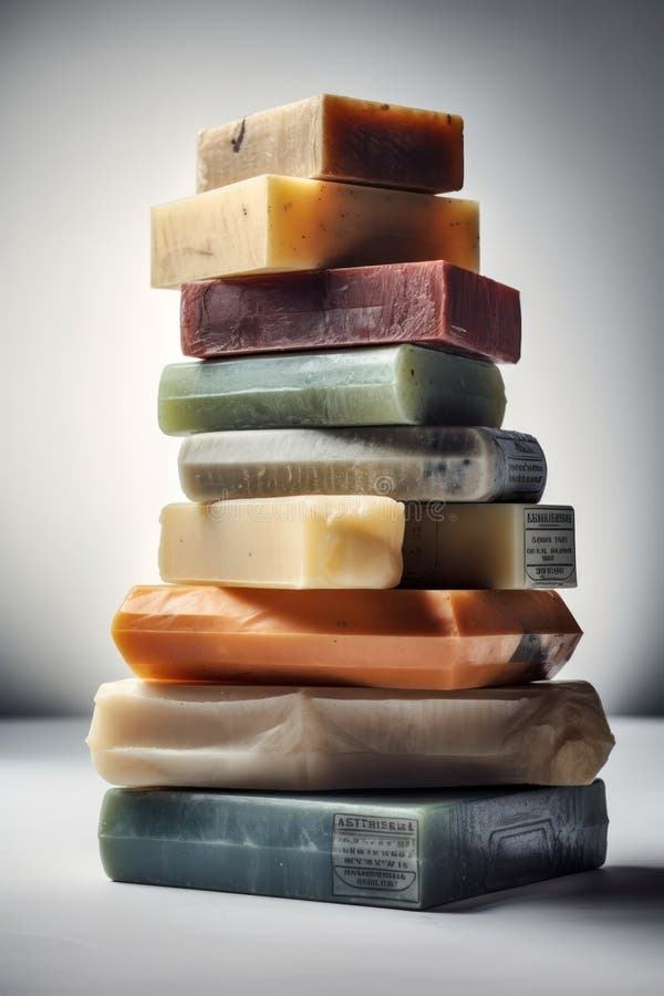 Handmade Soap Carefully Tied with a Silk Ribbon. Stock Image - Image of ...