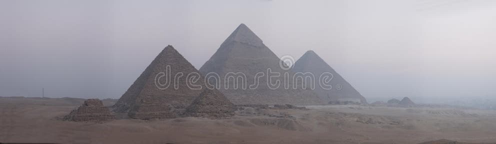 Pyramids Panorama 5000 Pixels Wide Stock Image - Image of grave ...