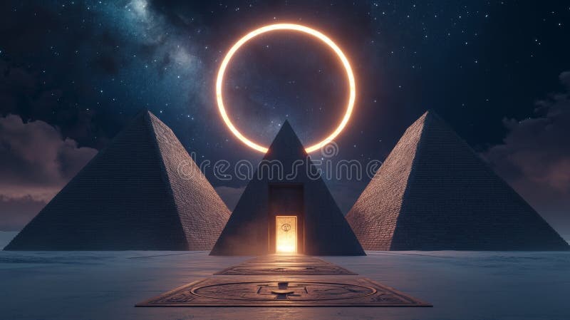 The Pyramids, Positioned in a Circular Alignment, Have Their Tips ...