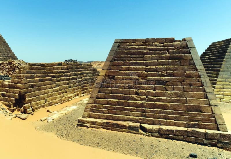 Pyramids in Sudan stock photo. Image of legacy, outdoor - 12881588