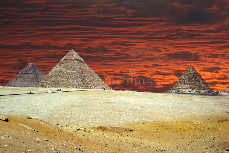 Pyramids sunrise stock photo. Image of pyramid, arabic - 97361054