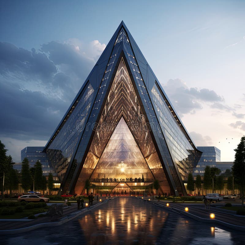 Triangular Prism Shaped Building