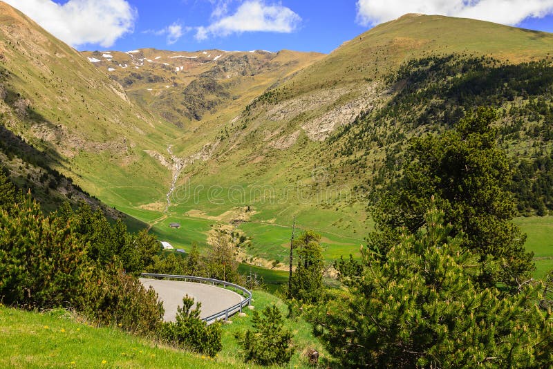 Pyrenees in Andorra stock image. Image of rural, view - 26576111