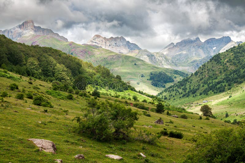 Pyrenees Mountains Landscape Stock Image - Image of wilderness, scenery ...