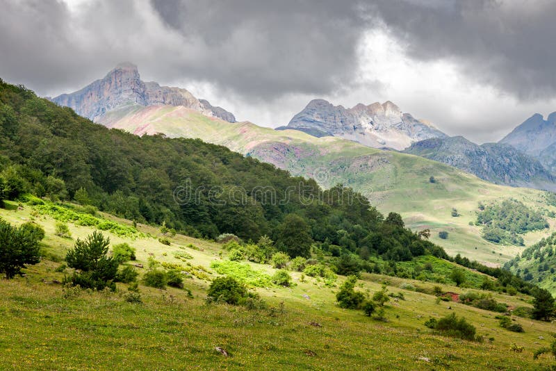 Pyrenees Mountains Landscape Stock Photo - Image of spain, countryside ...