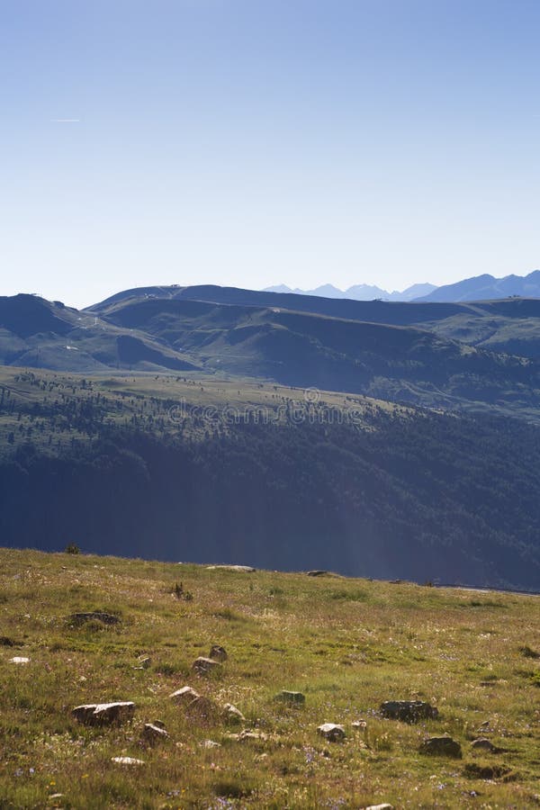 Pyrenees stock image. Image of hill, scenics, evening - 64156633