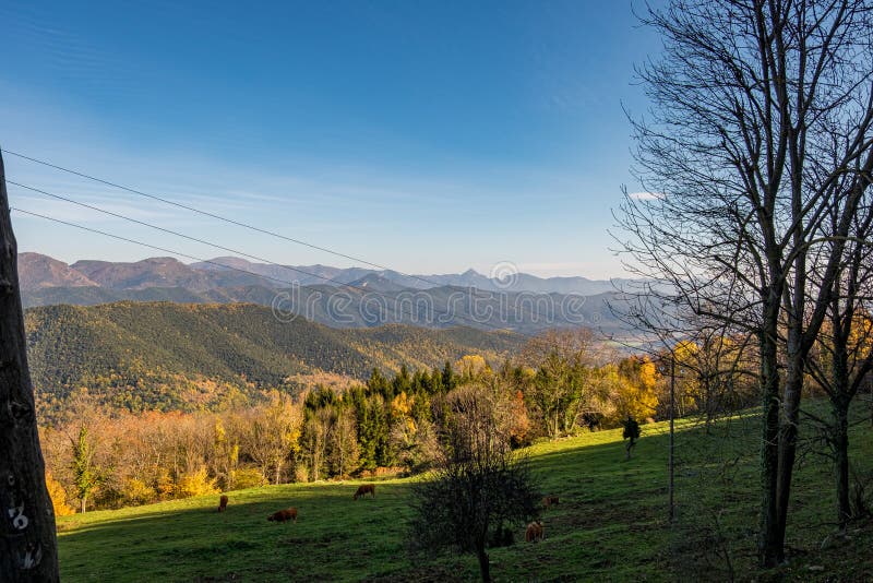 Pyrenees Mountains View in Autumn Stock Image - Image of pyrenees ...