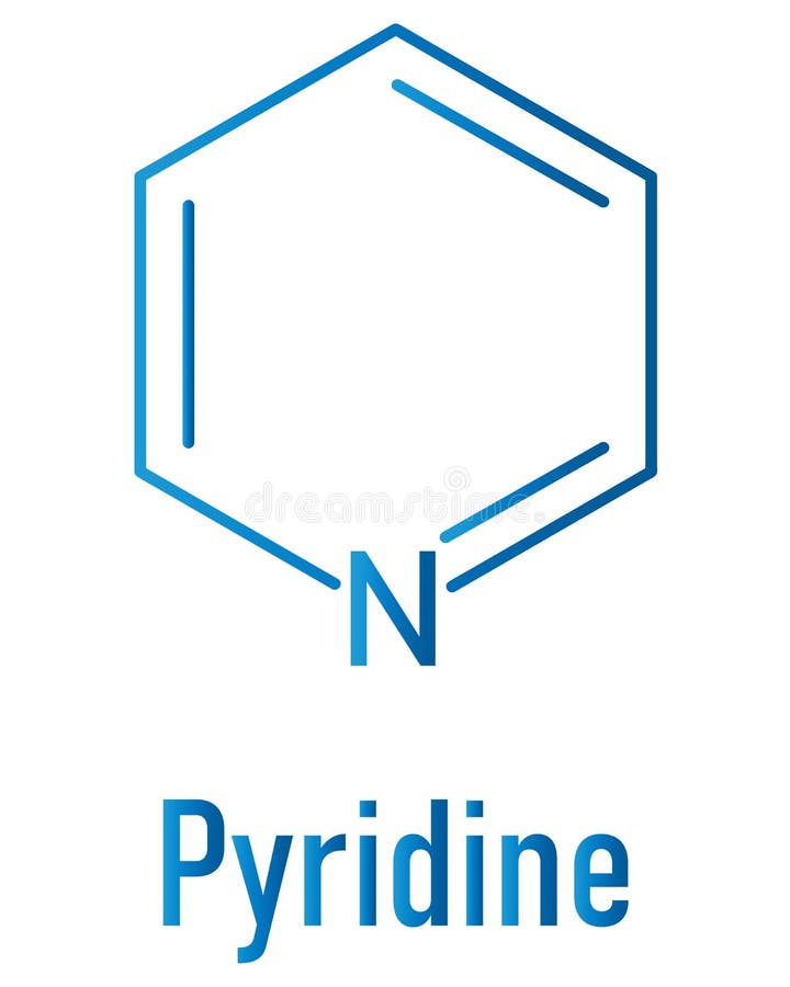 Pyridine Chemical Solvent and Reagent Molecule. Skeletal Formula Stock ...