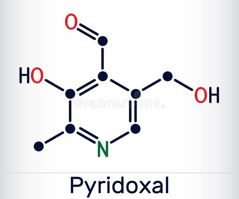 Pyridoxal Molecule. it is Form of Vitamin B6. Skeletal Chemical Formula ...