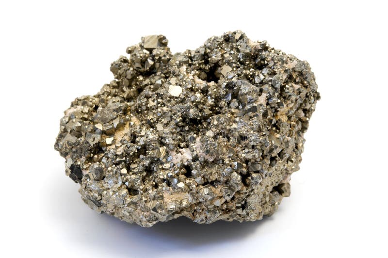 De Minerale Steen Van Het Pyriet Stock Foto - Image of mijnbouw ...