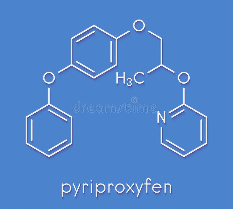 Pyriproxyfen Pesticide Molecule. Juvenile Hormone Analogue that ...