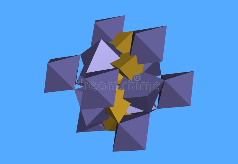 Pyrit molecular model stock illustration. Illustration of science ...