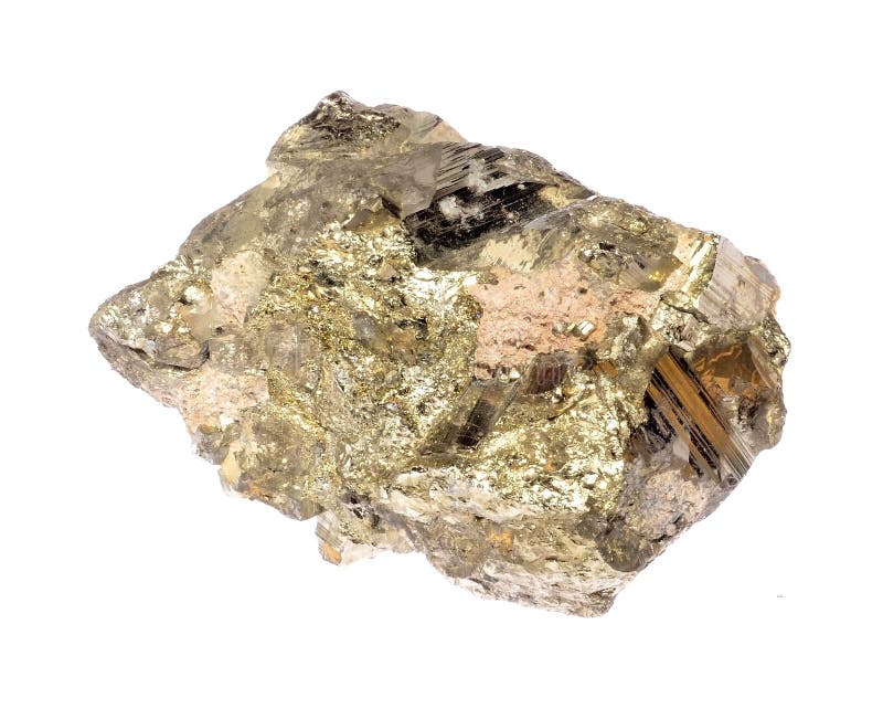 Pyrite Tumbled Stones Gem Stone As Mineral Rock Stock Photo - Image of ...