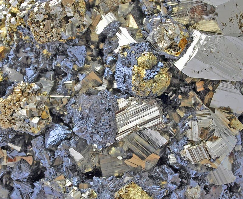Pyrite, Beautiful Single Large Stock Image - Image of geometric, color ...