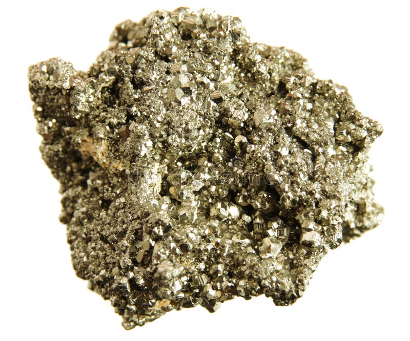 Iron Pyrite Crystal Geologic Stock Photo - Image of industrial, steel ...
