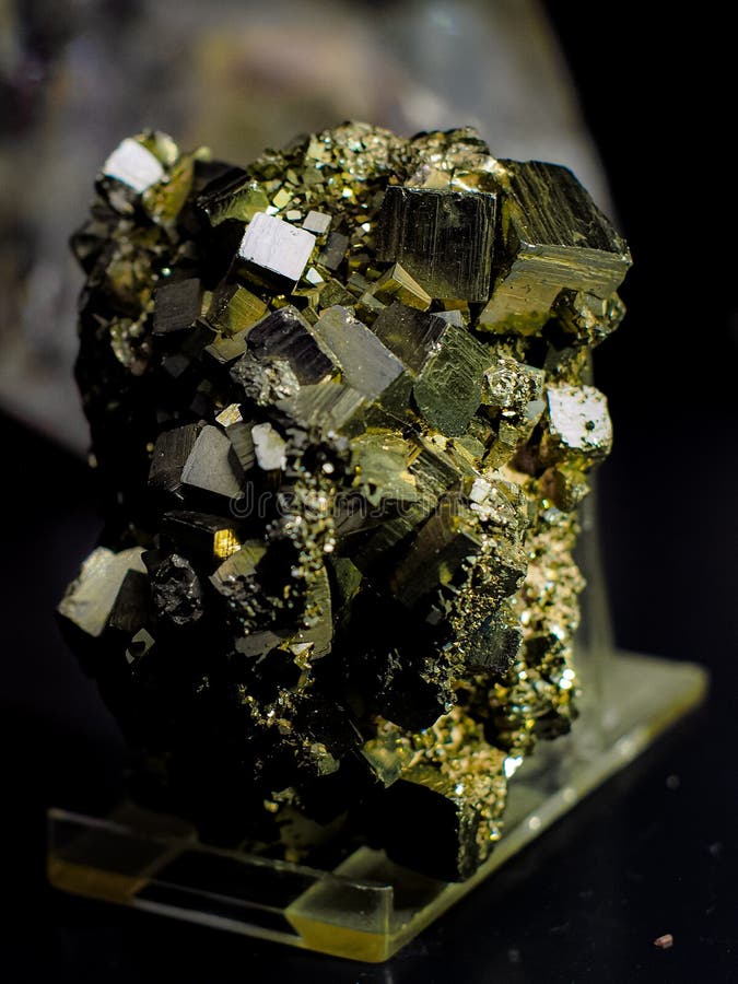 Pyrite Geology Mineral Iron Ore Stock Image - Image of gemstone, pyrite ...