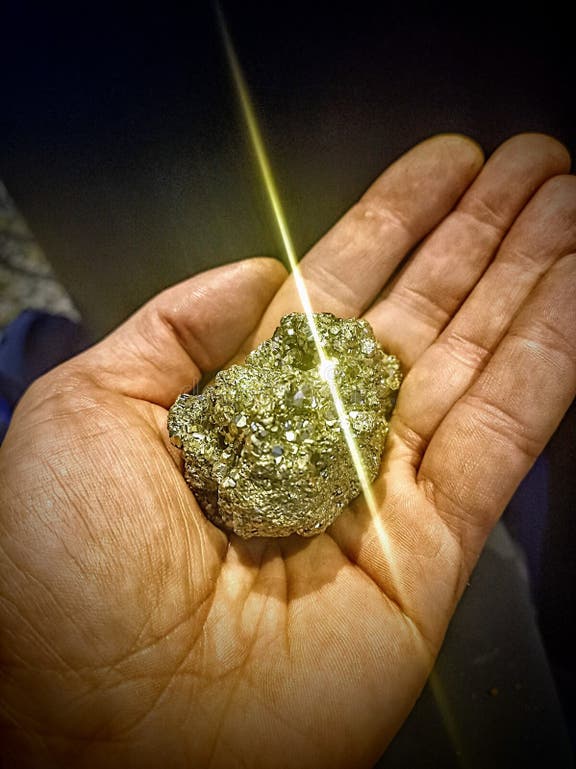 Pyrite in the Hand stock image. Image of pyrite, mineral - 300301477