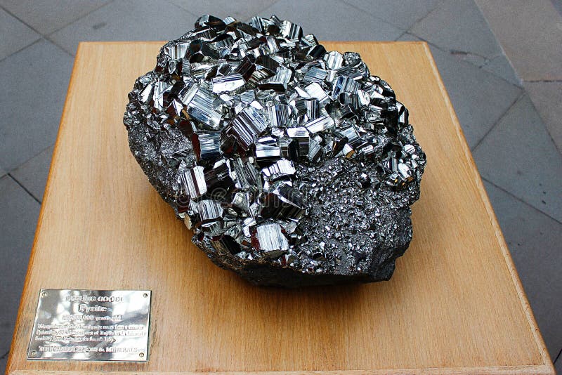 Pyrite Sample at the Rock and Gem Show Editorial Photo - Image of show ...