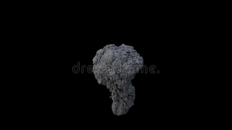 Pyro Explosion with Black Smoke on Transparent Background from a High ...