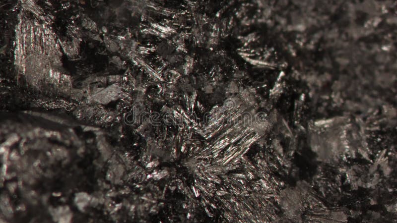 Pyrolusite Crystals in Close-up Stock Video - Video of pyrolusite ...
