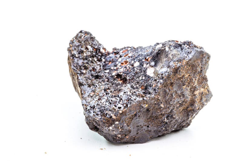Raw Manganese. Manganese Stone Isolated on White Background Stock Image ...