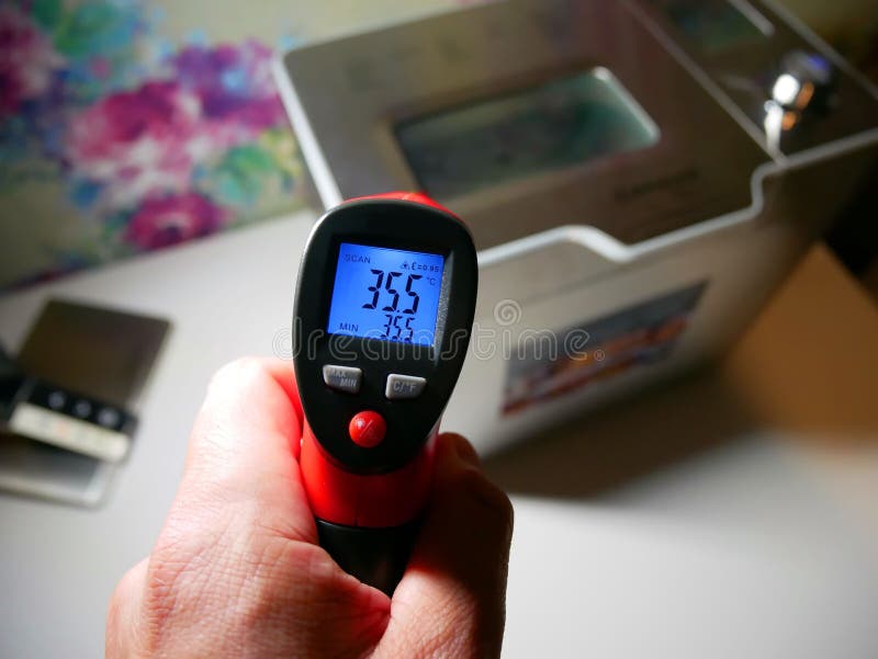 Pyrometer for Measuring Temperature Celsius and Kelvin. Stock Image ...