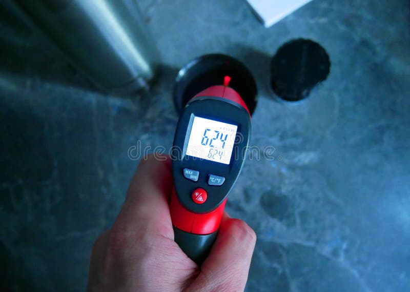 Pyrometer for Measuring Temperature Celsius and Kelvin. Stock Image ...