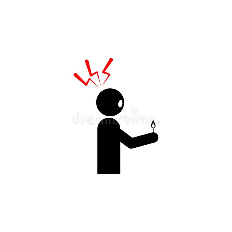 Pyrophobia or a Fear of the Fire Stock Vector - Illustration of horror ...