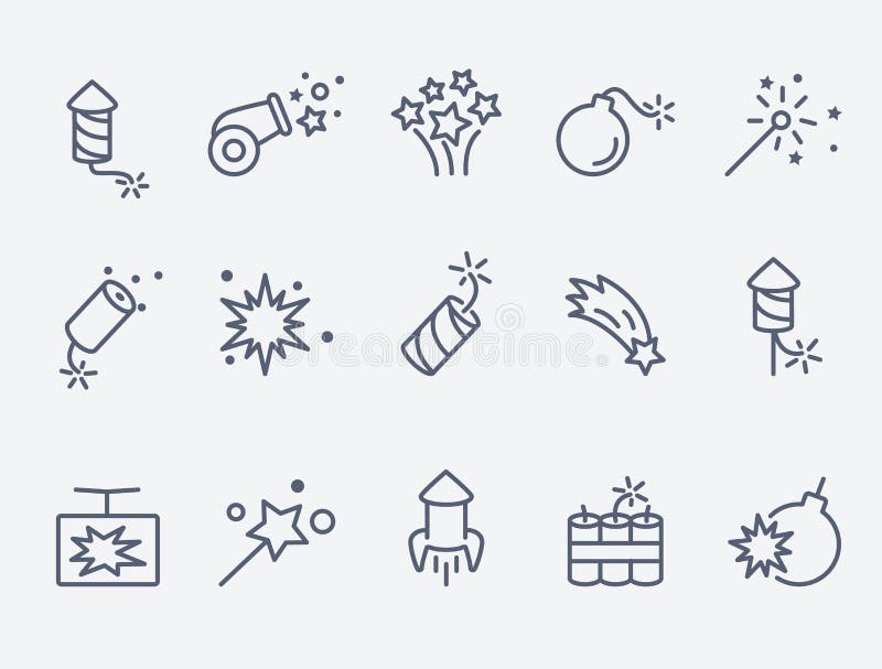 Pyrotechnic set stock vector. Illustration of festival - 21415831