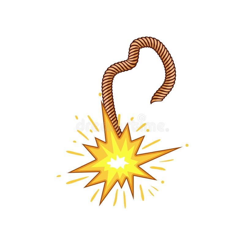 Pyrotechnics Dynamite Fuse Cartoon Vector Illustration Stock ...