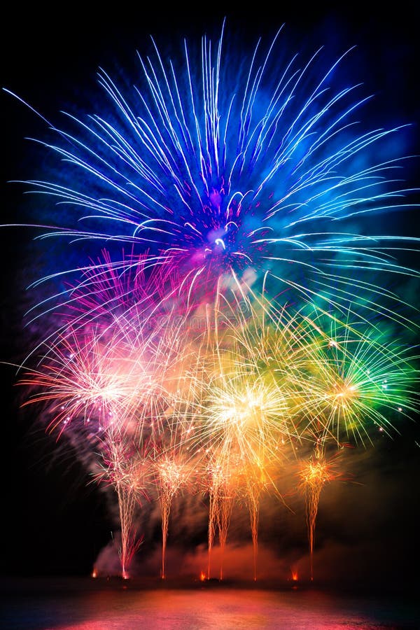 Pyrotechnics explosion stock image. Image of fireworks - 42799819