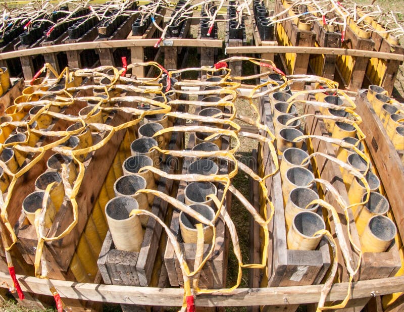 Pyrotechnics Setup editorial image. Image of flares, black - 47522270