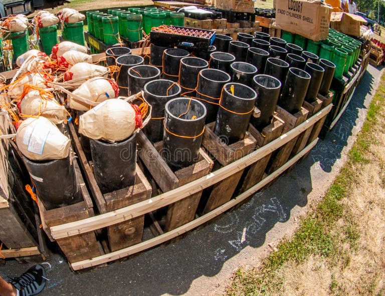 Pyrotechnics Setup editorial stock image. Image of fourth - 47522274