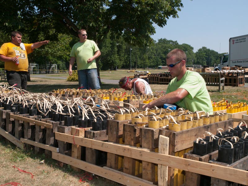 Pyrotechnics Setup editorial photography. Image of fireworks - 47522302