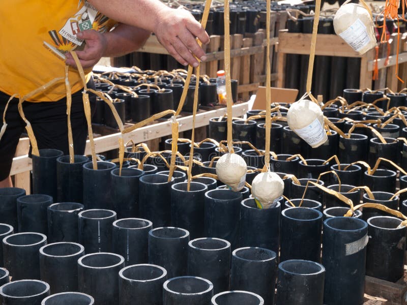 Pyrotechnics Setup editorial stock photo. Image of device - 47522323