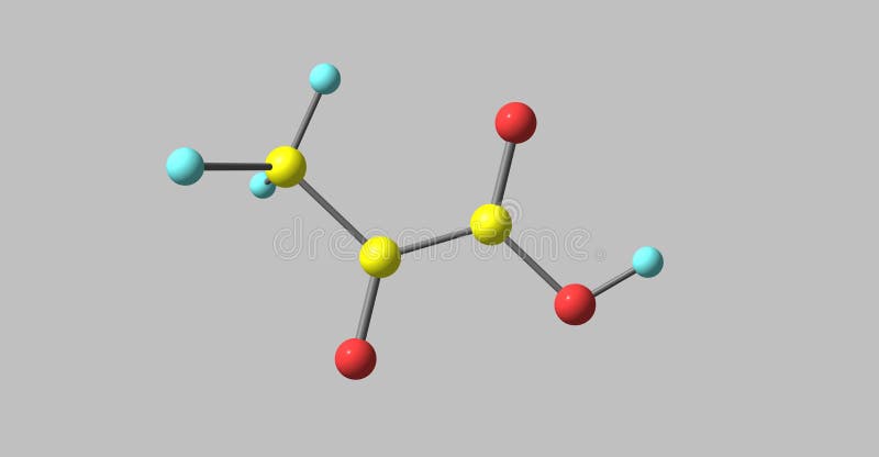 Pyruvic Acid Molecular Structure Isolated on Grey Stock Illustration ...