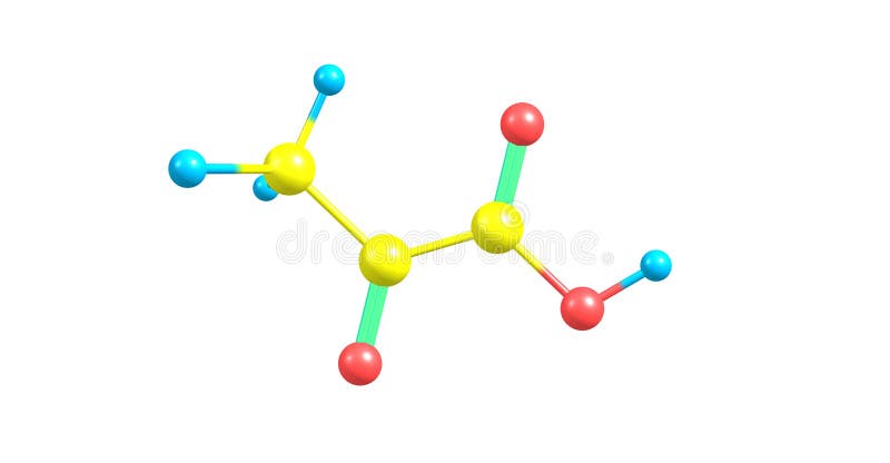 Pyruvic Acid Molecular Structure Isolated on White Stock Illustration ...