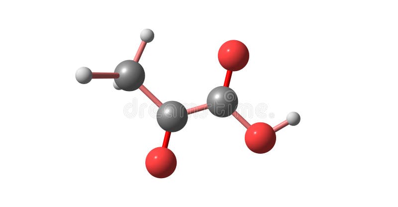 Pyruvic Acid Molecular Structure Isolated on White Stock Illustration ...