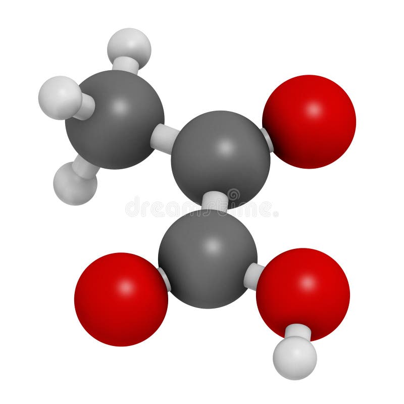 Pyruvic Acid (pyruvate) Molecule. Important Intermediate in a Number of ...