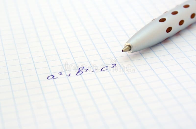 Test paper with red pen stock photo. Image of cross, mathematics - 3017648