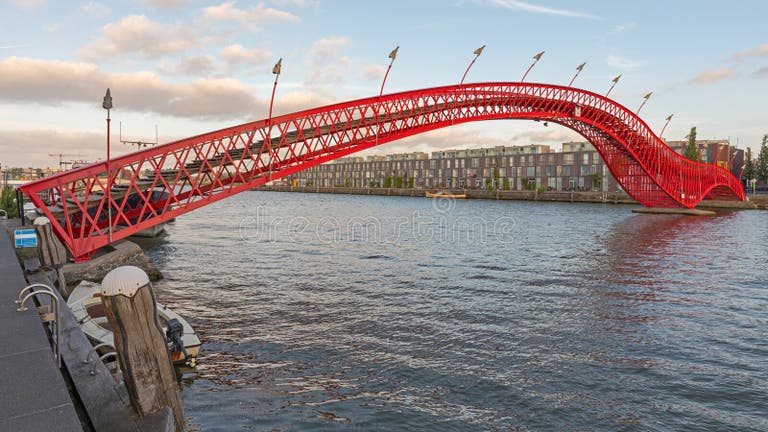 Python Bridge Amsterdam Netherlands Stock Photo - Image of canal, metal ...