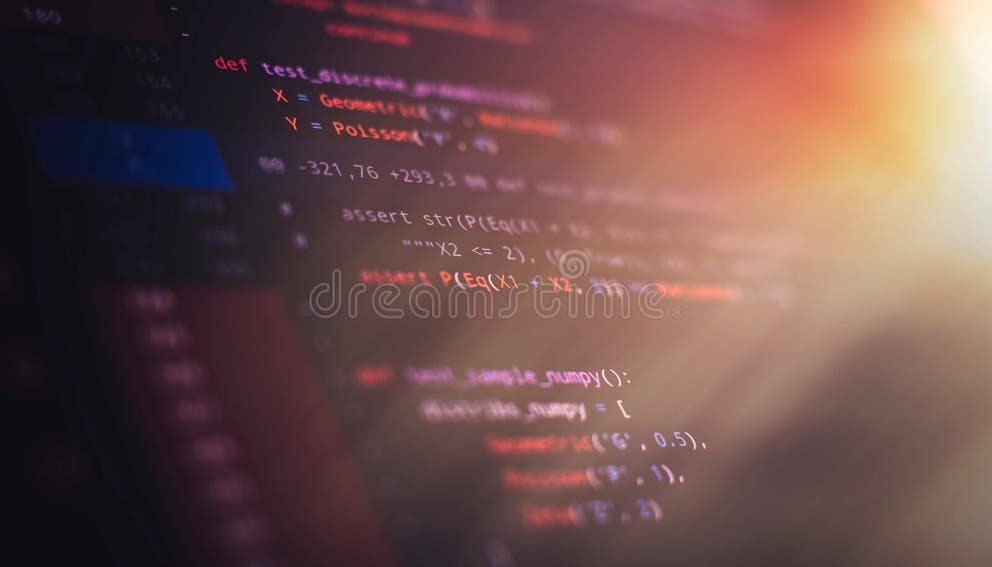 Python Code Computer Screen. Mobile Application Design Concept. Stock ...