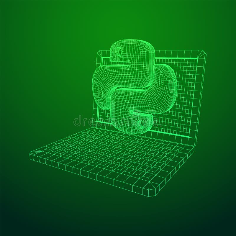 Python code language sign stock vector. Illustration of geometric ...