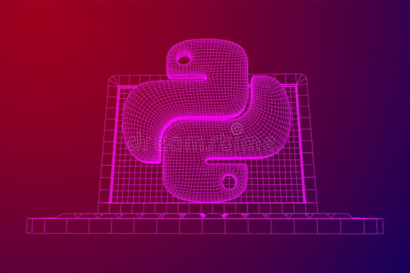 Python code language sign stock vector. Illustration of connection ...